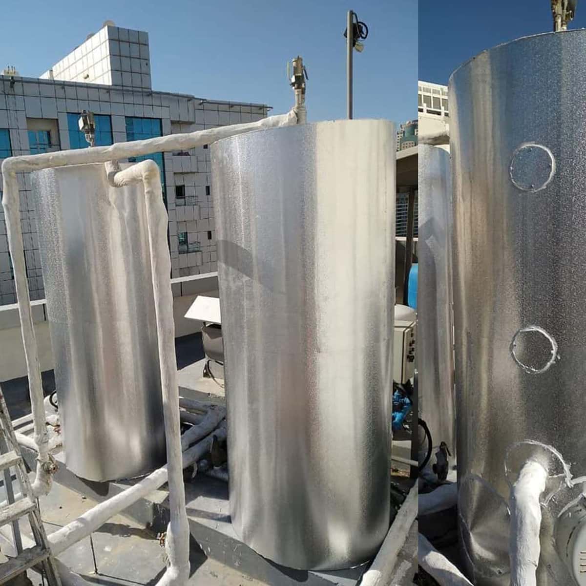 Tank Insulation & Cladding | Aluminium cladding Dubai Tank Insulation & Cladding | Aluminium cladding Dubai